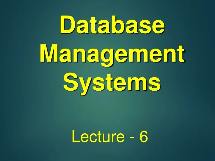 PPT - Database Management Systems PowerPoint Presentation, free ...