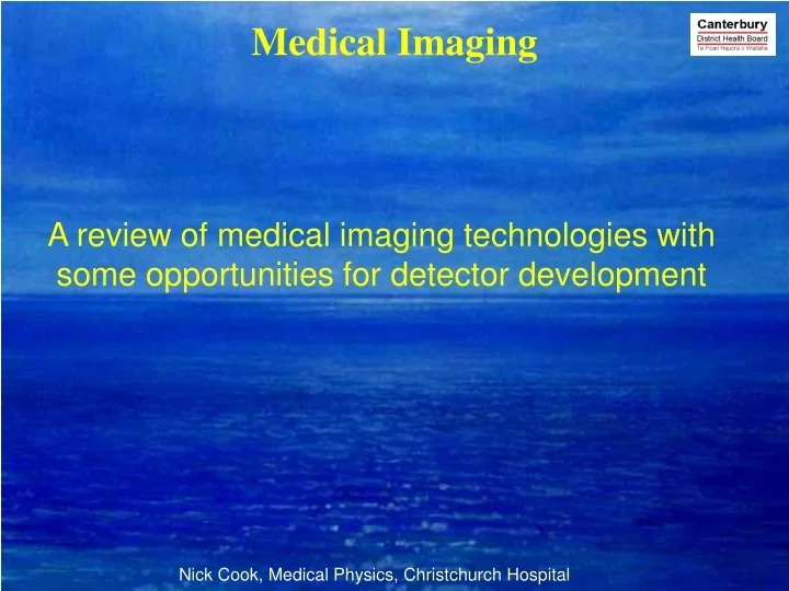 PPT - Medical Imaging PowerPoint Presentation, free download - ID:9506669