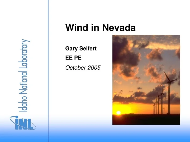PPT - Wind in Nevada PowerPoint Presentation, free download - ID:9507408