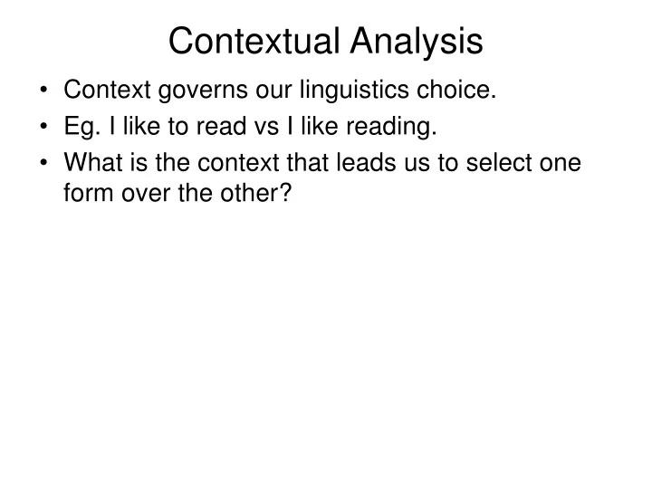 PPT - Contextual Analysis PowerPoint Presentation, free download - ID ...