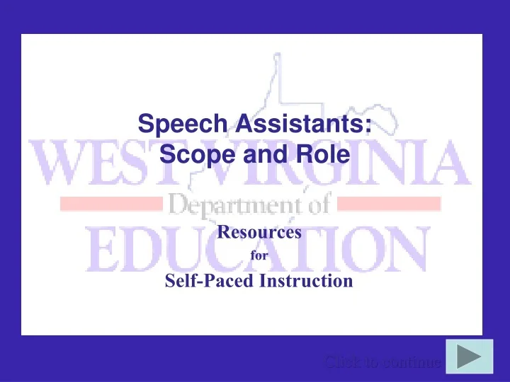 PPT - Speech Assistants: Scope and Role PowerPoint Presentation, free ...