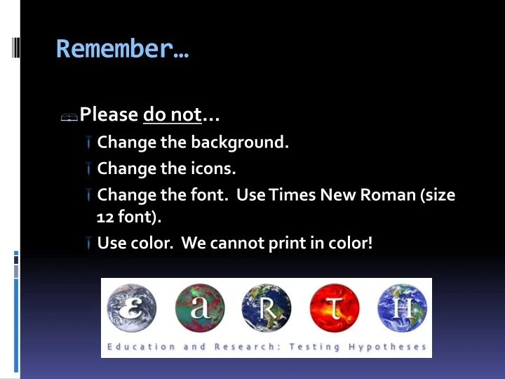 PPT - Remember… PowerPoint Presentation, free download - ID:9508627