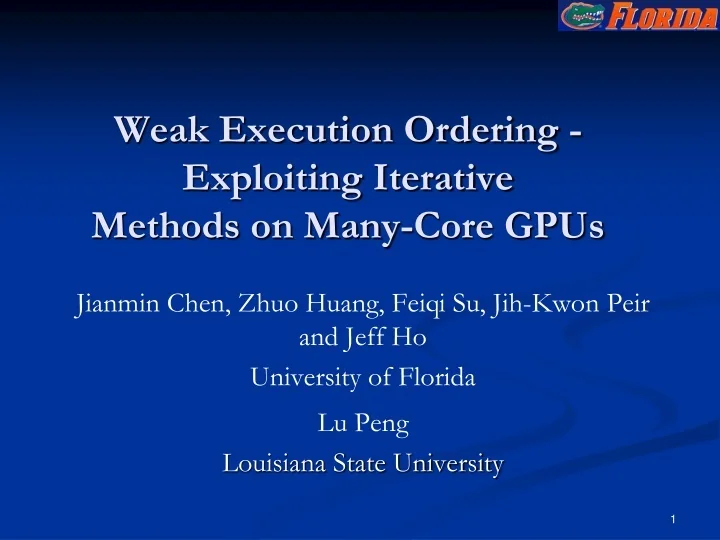 Ppt Weak Execution Ordering Exploiting Iterative Methods On Many 7085