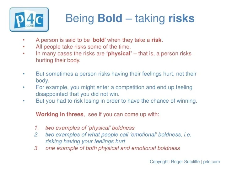 PPT - Being Bold – taking risks PowerPoint Presentation, free download ...