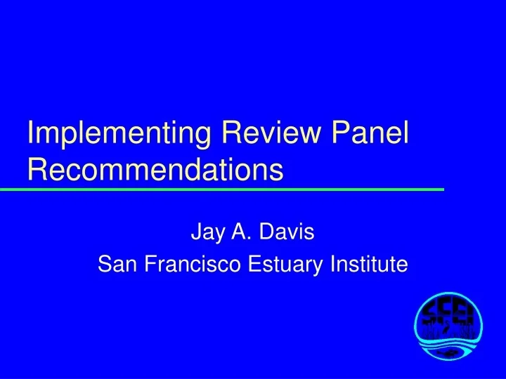 PPT - Implementing Review Panel Recommendations PowerPoint Presentation ...