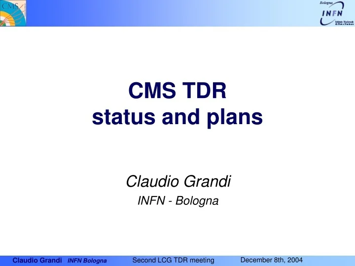 PPT - CMS TDR status and plans PowerPoint Presentation, free download ...