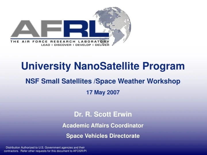 PPT - Air Force Research Laboratory PowerPoint Presentation, free ...