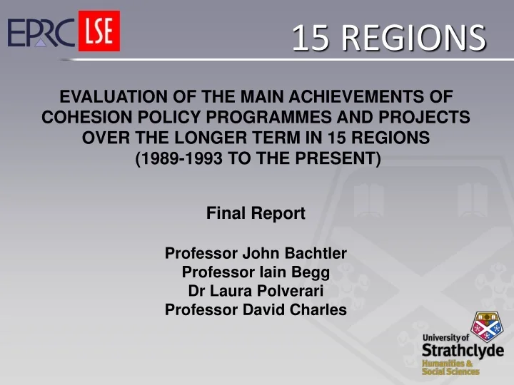 PPT - 15 REGIONS PowerPoint Presentation, free download - ID:9513827