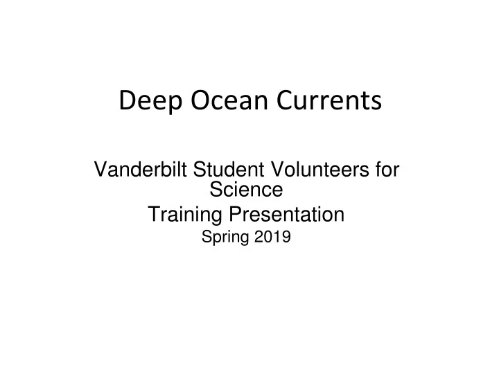 PPT - Deep Ocean Currents PowerPoint Presentation, free download - ID:9514114