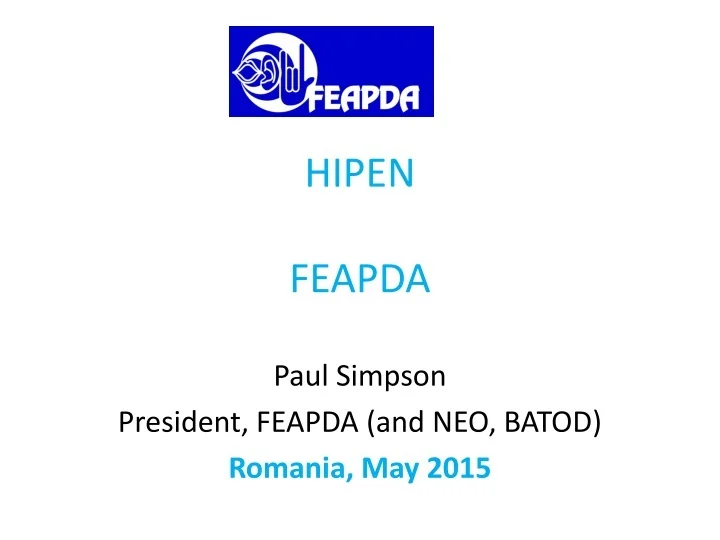 PPT - HIPEN FEAPDA PowerPoint Presentation, free download - ID:9514642