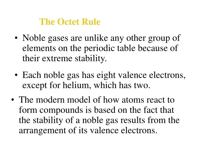 PPT - The Octet Rule PowerPoint Presentation, free download - ID:9515668