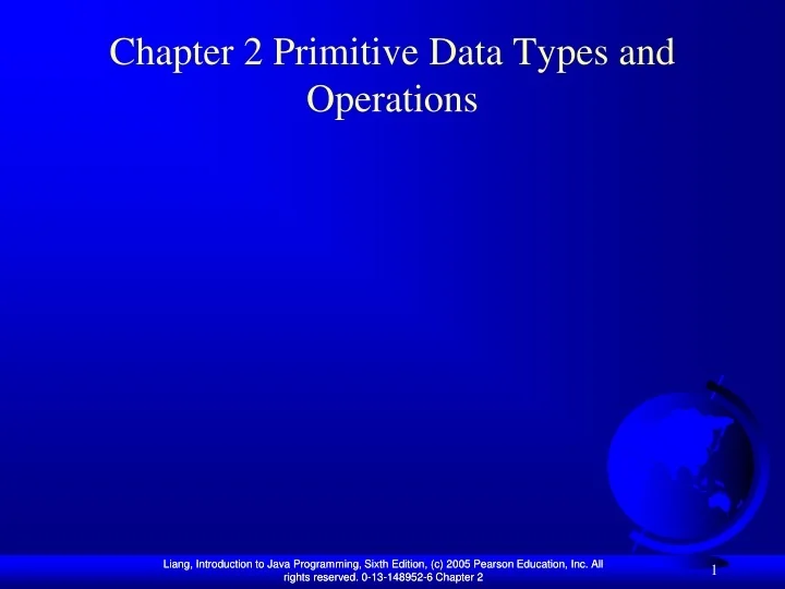 PPT - Chapter 2 Primitive Data Types and Operations PowerPoint ...