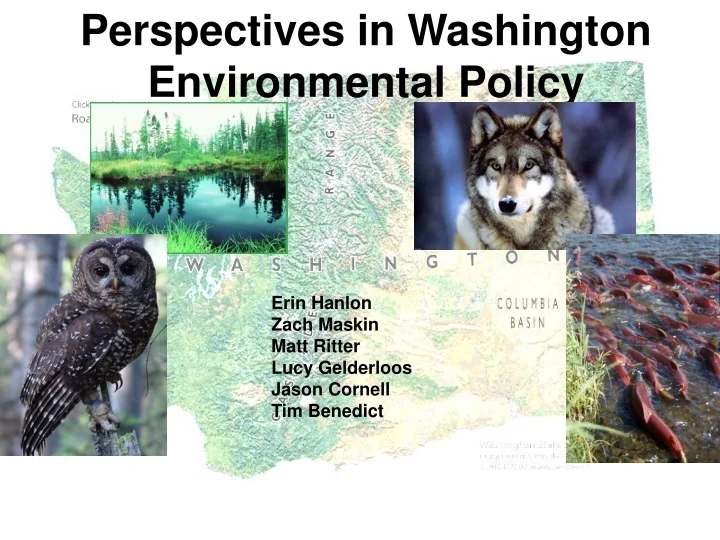 PPT - Perspectives in Washington Environmental Policy PowerPoint ...