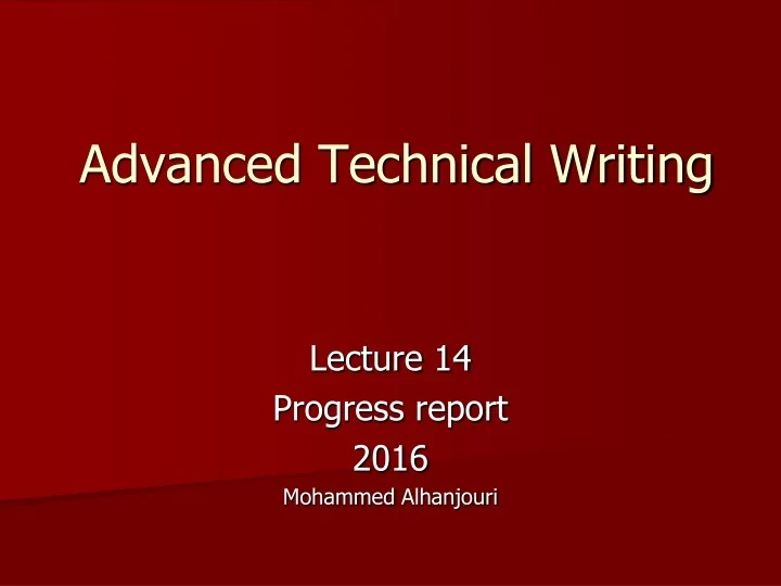 PPT - Advanced Technical Writing PowerPoint Presentation, free download ...