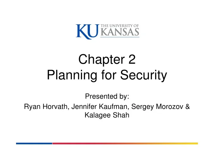 PPT - Chapter 2 Planning for Security PowerPoint Presentation, free download - ID:9521108