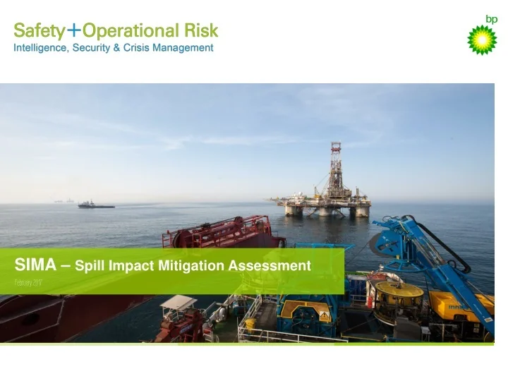 PPT - SIMA – Spill Impact Mitigation Assessment PowerPoint Presentation ...
