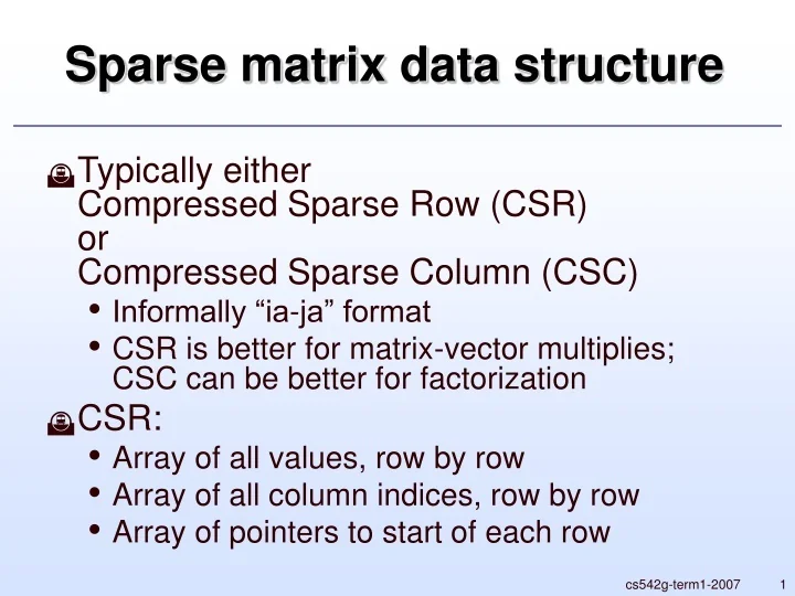 PPT Sparse Matrix Data Structure PowerPoint Presentation Free