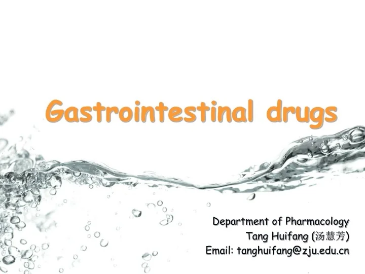 PPT - Gastrointestinal drugs PowerPoint Presentation, free download ...