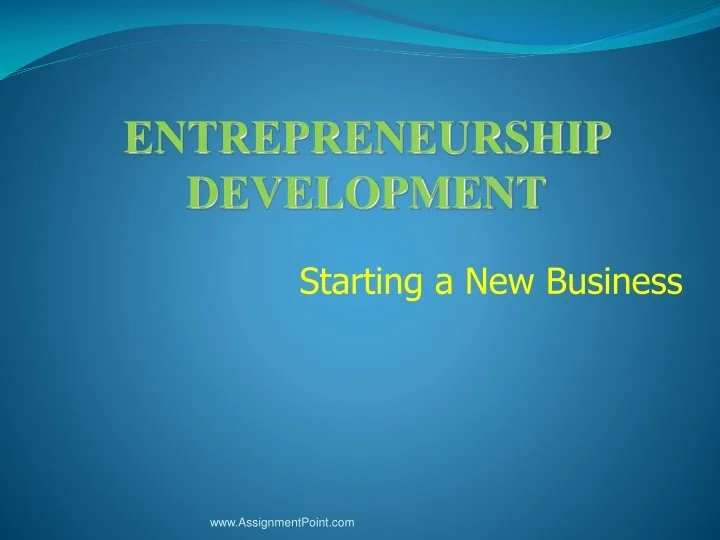 PPT - ENTREPRENEURSHIP DEVELOPMENT PowerPoint Presentation, free ...