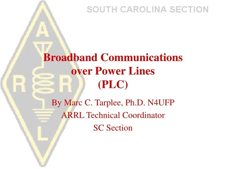 PPT - Broadband Communications over Power Lines (PLC) PowerPoint ...