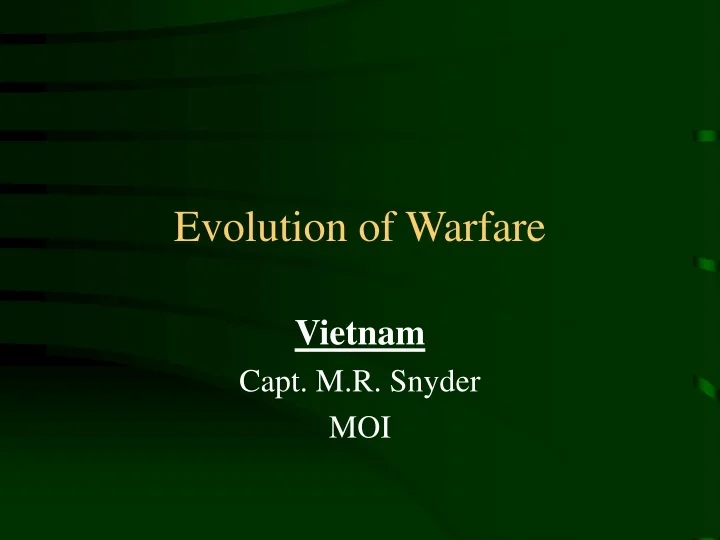 PPT - Evolution of Warfare PowerPoint Presentation, free download - ID ...