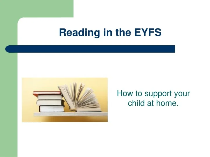 PPT - Reading in the EYFS PowerPoint Presentation, free download - ID ...