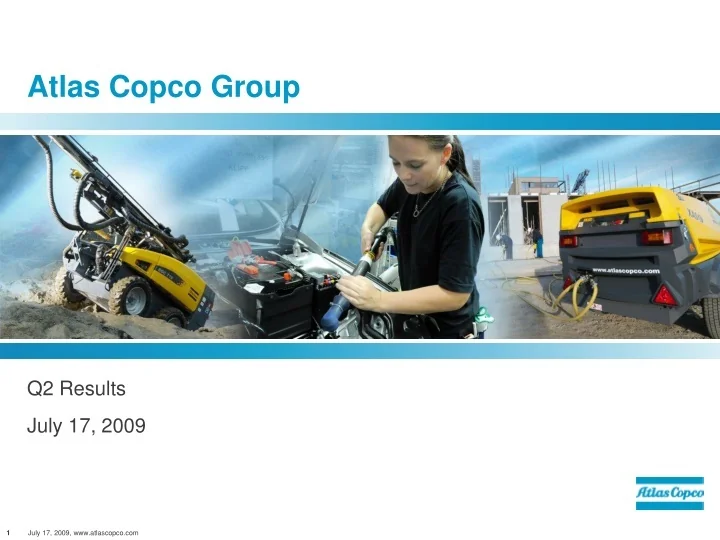 PPT - Atlas Copco Group PowerPoint Presentation, free download - ID:9528122