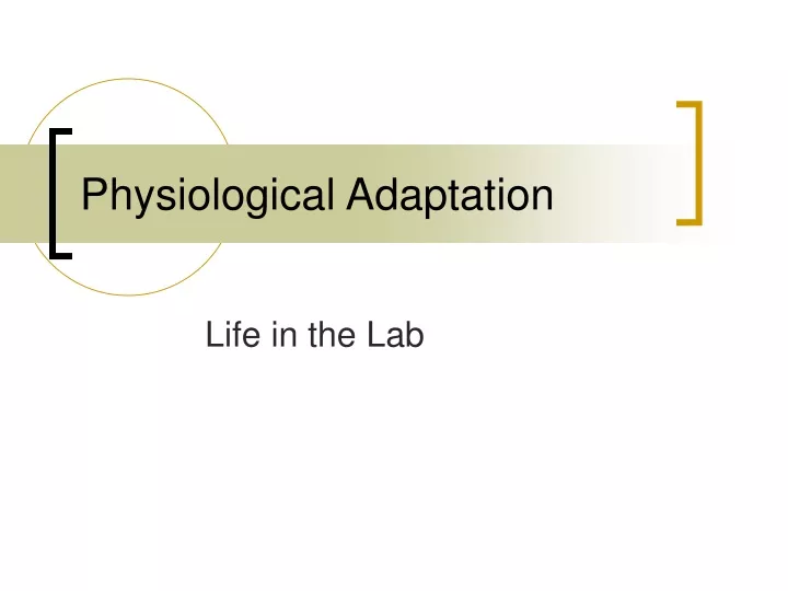 PPT - Physiological Adaptation PowerPoint Presentation, free download ... PPT - Physiological Adaptation PowerPoint Presentation, free download ...