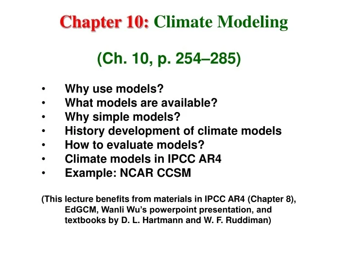 PPT - Chapter 10: Climate Modeling PowerPoint Presentation, free ...
