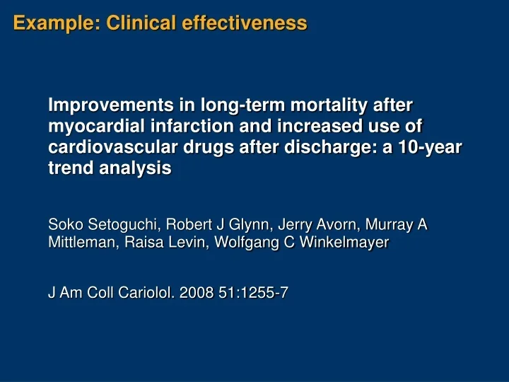 PPT - Example: Clinical effectiveness PowerPoint Presentation, free ...