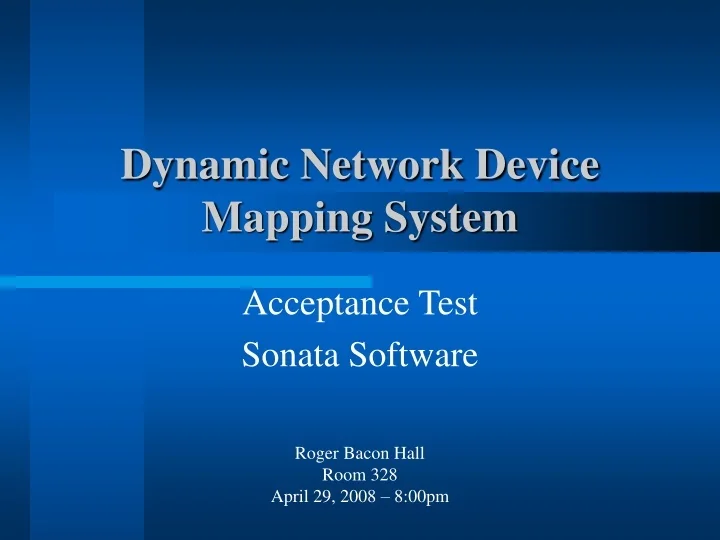 Ppt Dynamic Network Device Mapping System Powerpoint Presentation