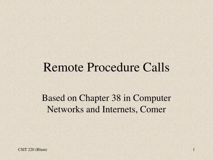 PPT - Remote Procedure Calls PowerPoint Presentation, free download ...