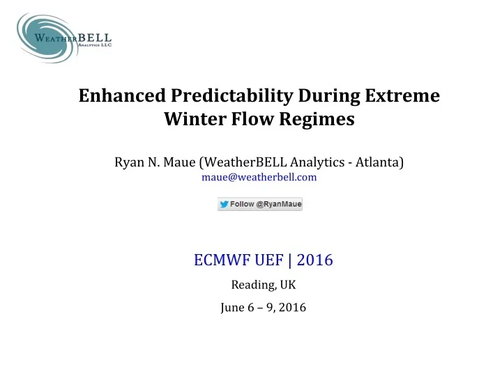 PPT - ECMWF UEF | 2016 Reading, UK PowerPoint Presentation, free ...