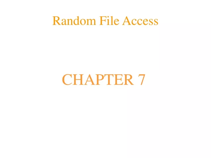 Ppt Random File Access Powerpoint Presentation Free Download Id 9533202