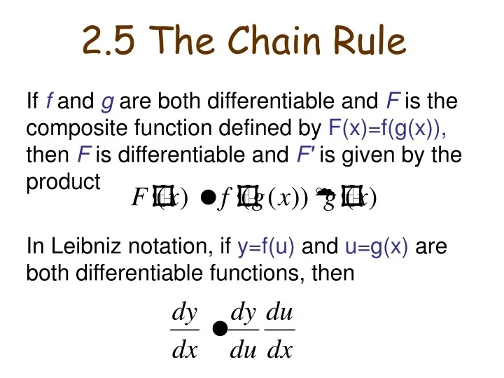PPT - 2.5 The Chain Rule PowerPoint Presentation, free download - ID ...