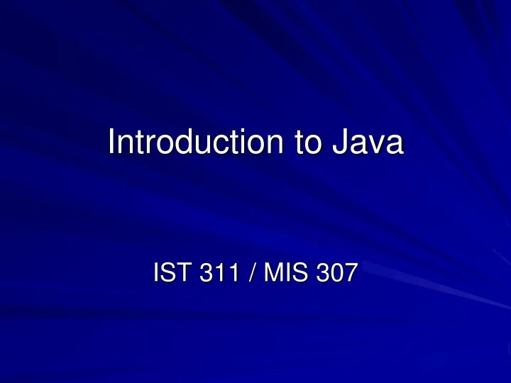 PPT - Introduction to Java PowerPoint Presentation, free download - ID ...