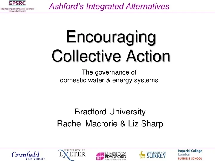 PPT - Encouraging Collective Action PowerPoint Presentation, free ...