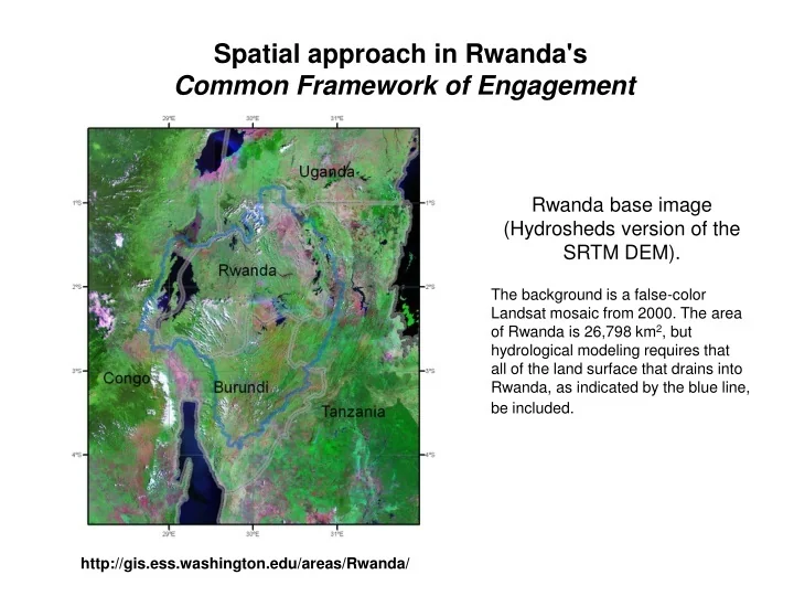 PPT - Rwanda base image (Hydrosheds version of the SRTM DEM ...