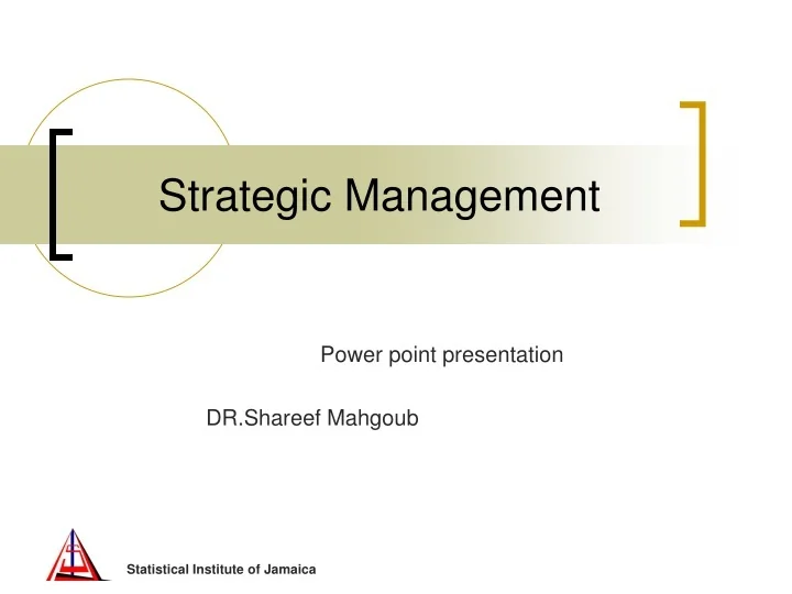 PPT - Strategic Management PowerPoint Presentation, free download - ID ...