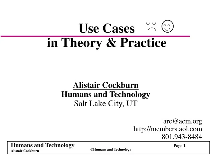 PPT - Use Cases in Theory & Practice PowerPoint Presentation, free ...