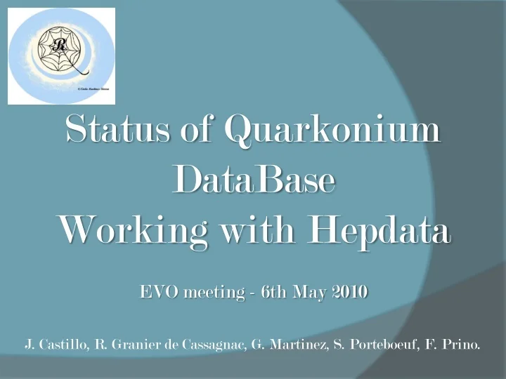 PPT - Status of Quarkonium DataBase Working with Hepdata PowerPoint Presentation - ID:9535034