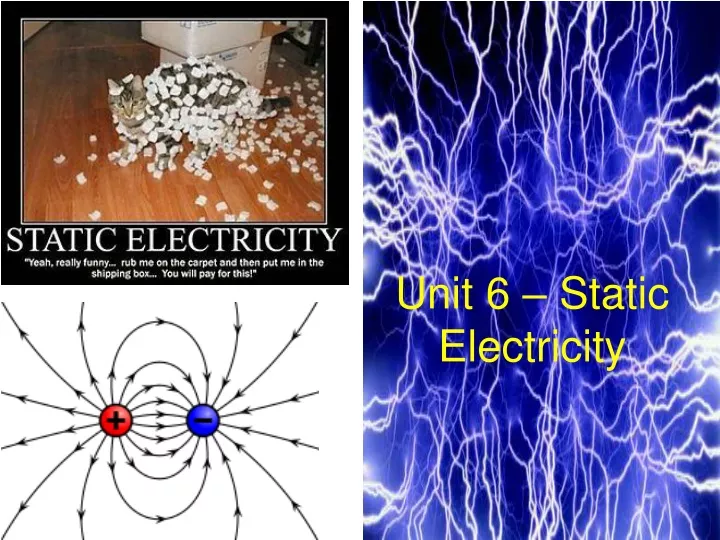 PPT - Unit 6 – Static Electricity PowerPoint Presentation, free ... PPT - Unit 6 – Static Electricity PowerPoint Presentation, free ...