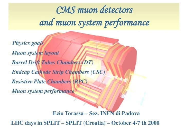 PPT - CMS muon detectors and muon system performance PowerPoint ...