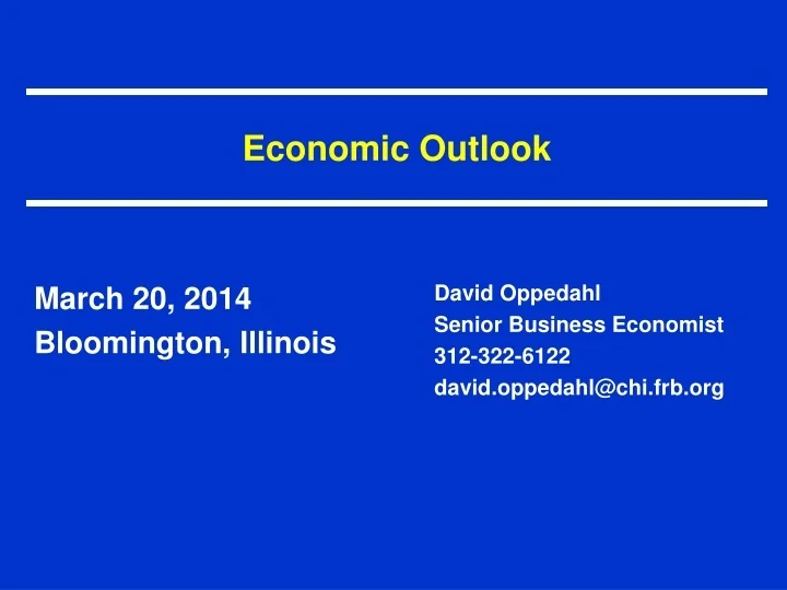 PPT - Economic Outlook PowerPoint Presentation, free download - ID:9537044