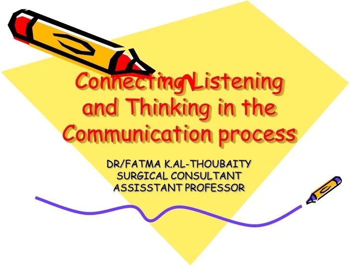 PPT - Connecting Listening and Thinking in the Communication process ...