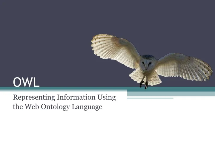 PPT - OWL PowerPoint Presentation, free download - ID:9538970