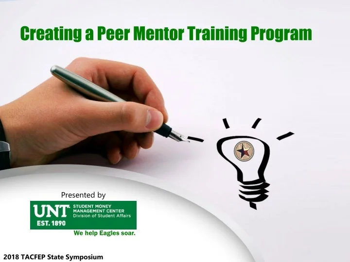 PPT - Creating a Peer Mentor Training Program PowerPoint Presentation ...