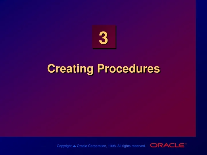 PPT - Creating Procedures PowerPoint Presentation, free download - ID ...