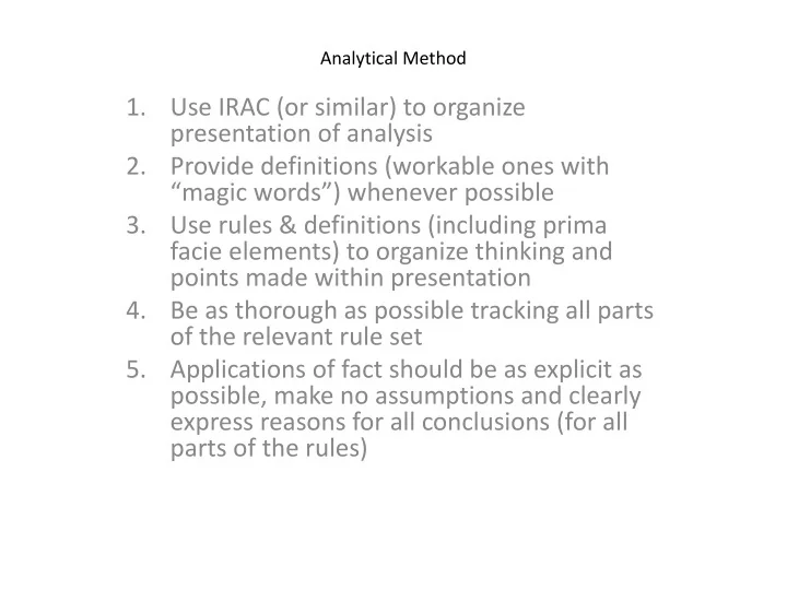 Ppt Analytical Method Powerpoint Presentation Free Download Id9543264 3460