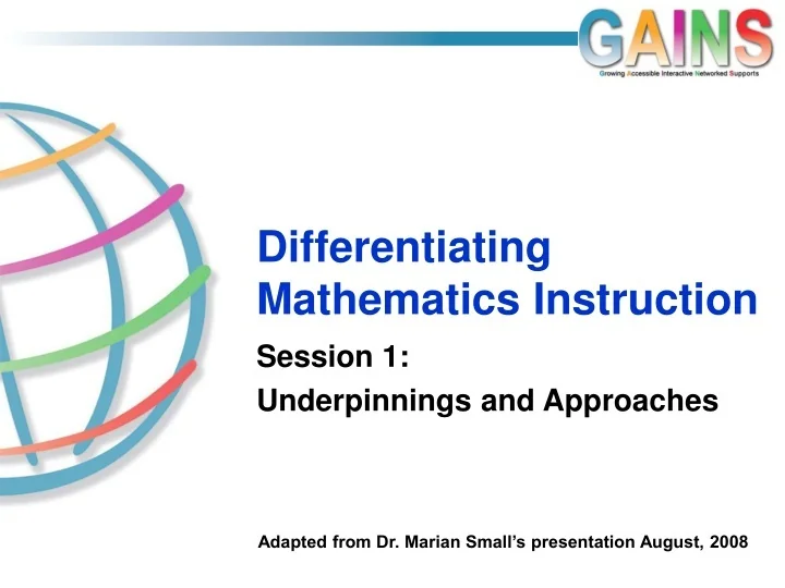 PPT - Differentiating Mathematics Instruction PowerPoint Presentation ...